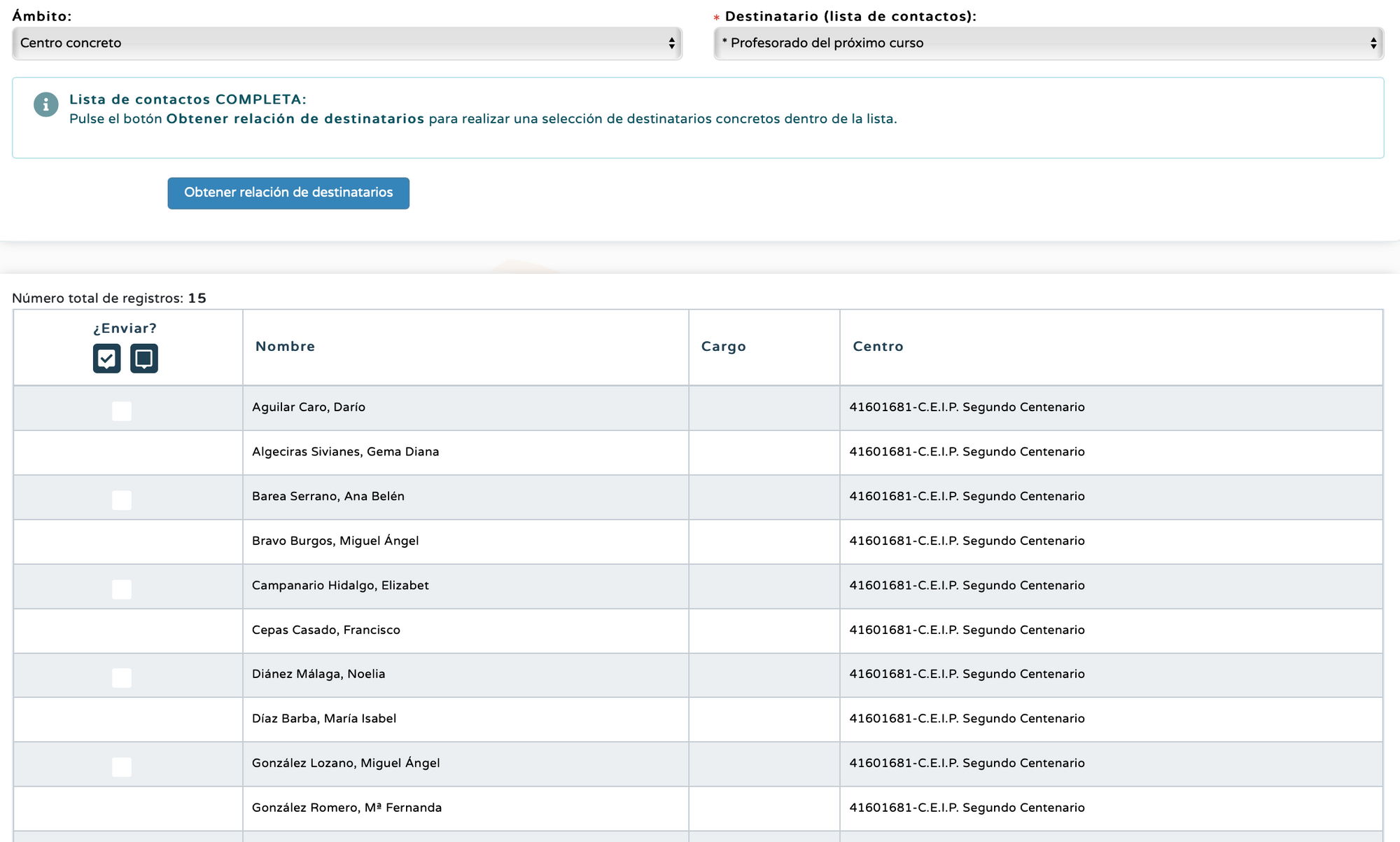 COMUNICACIÓN PROFESORADO PRÓXIMO CURSO | Genially