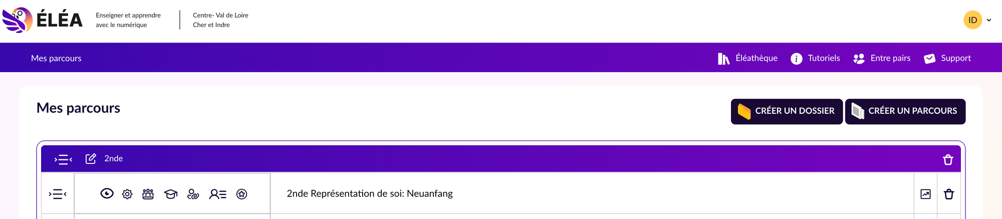 ELEA tableau de bord | Genially