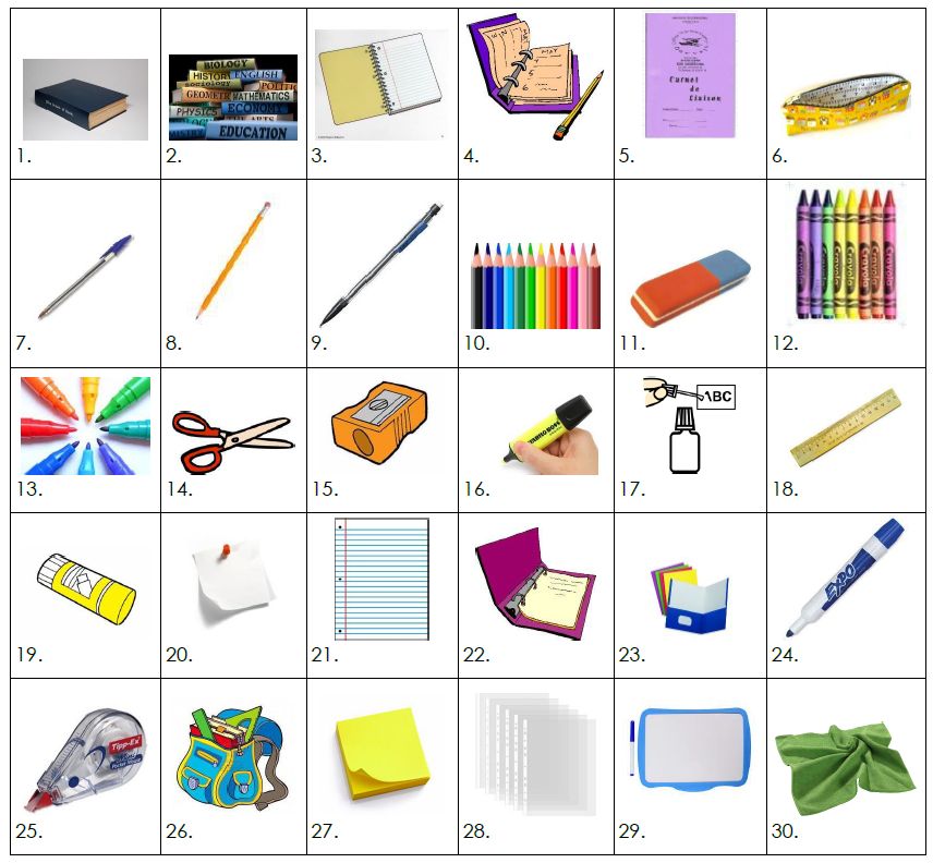 School Supplies | Genially
