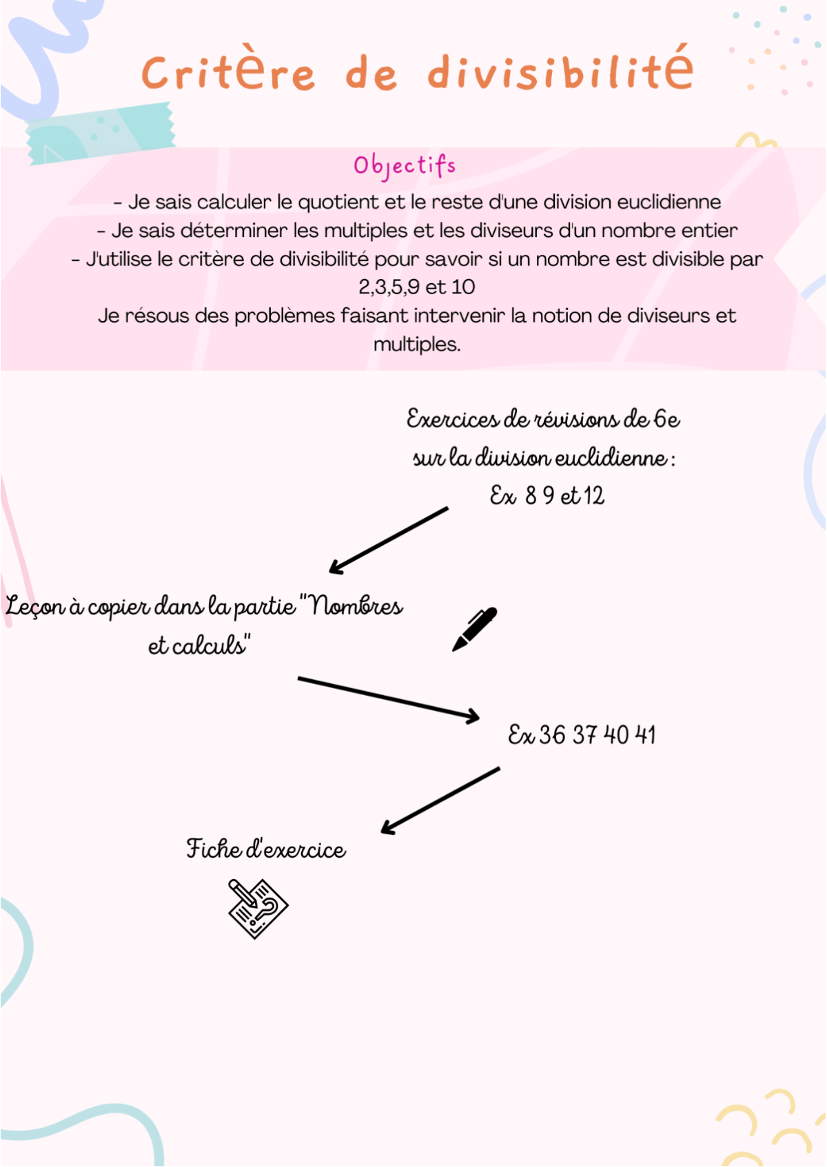 5e - Critère de divisibilité | Genially