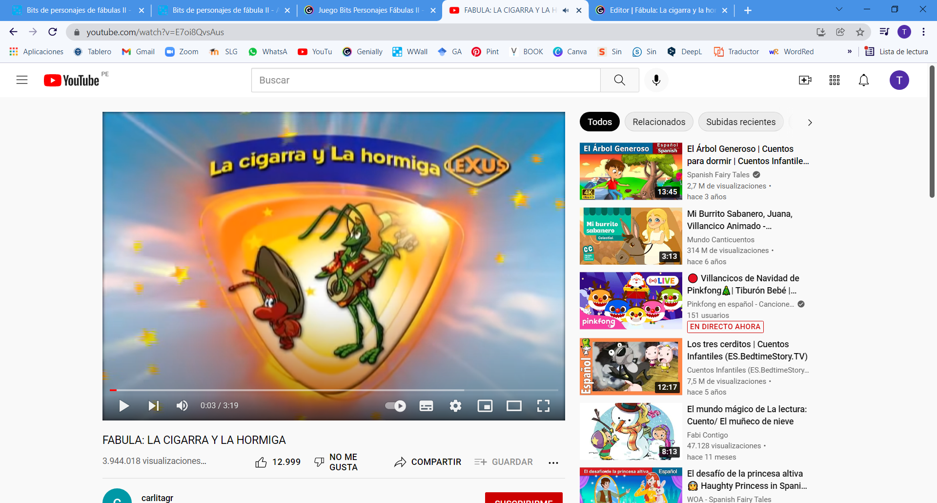 Fábula: La cigarra y la hormiga | Genially