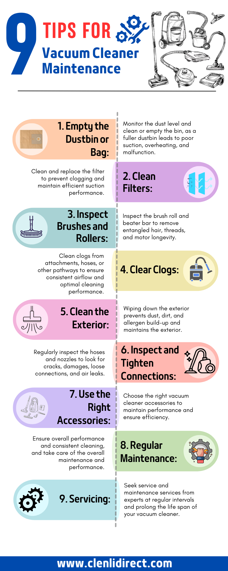 9 Tips for Vacuum Cleaner Maintenance