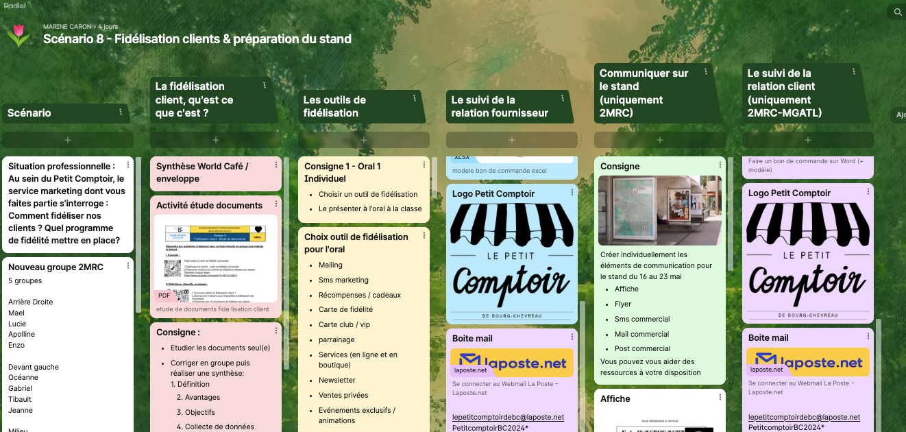 Classe virtuelle Mme CARON 2MRC | Genially