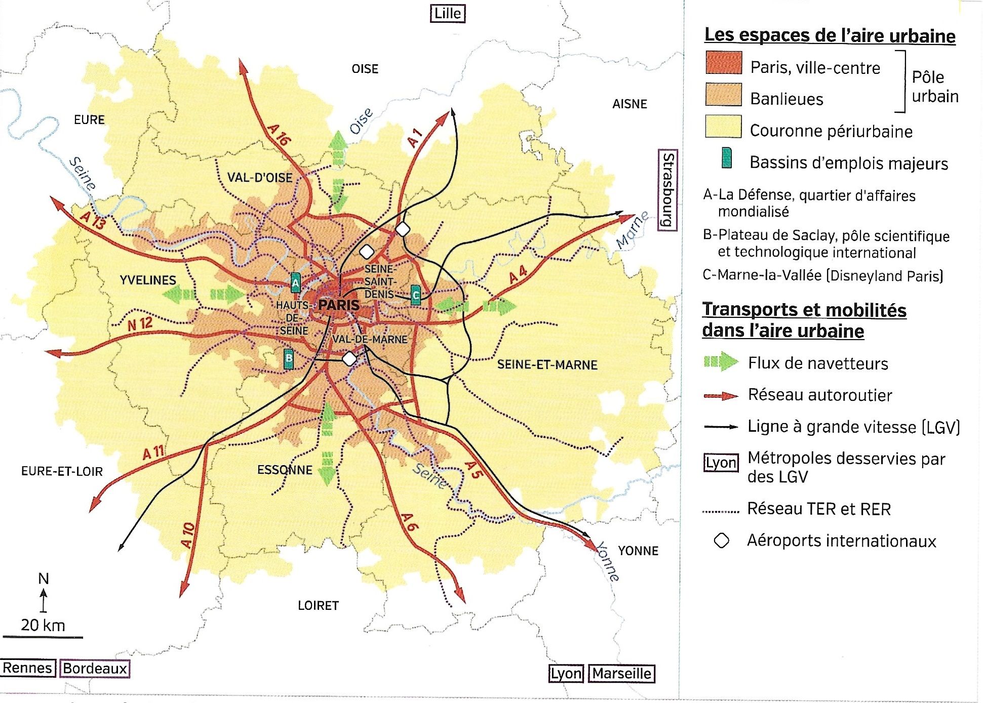 L'aire urbaine de Paris | Genially