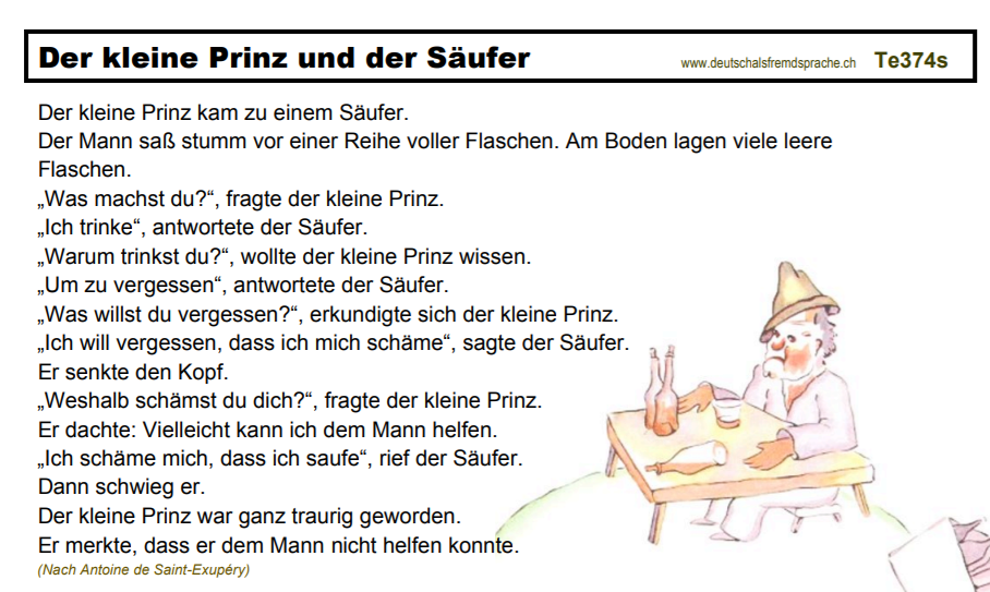 Der kleine Prinz und der Säufer | Genially