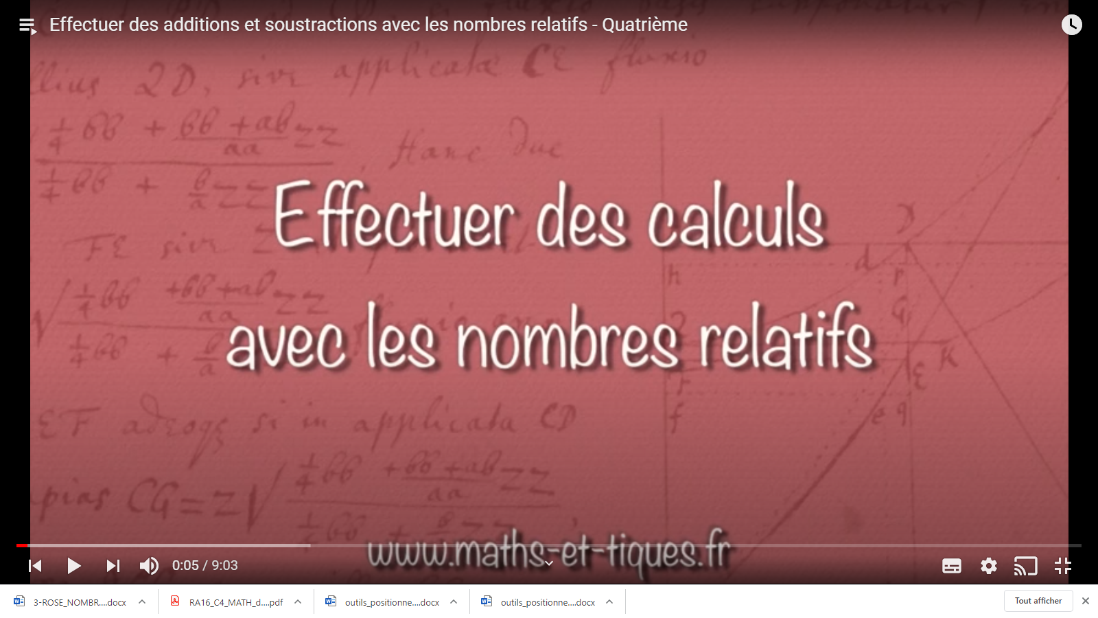 Opérations Nombres relatifs 4ème | Genially