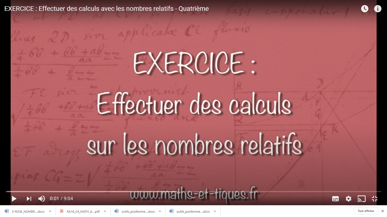 Opérations Nombres relatifs 4ème | Genially