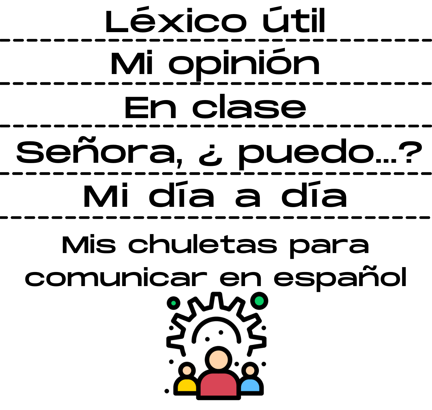 Format carré_MIS CHULETAS PARA COMUNICAR EN ESPAÑOL | Genially