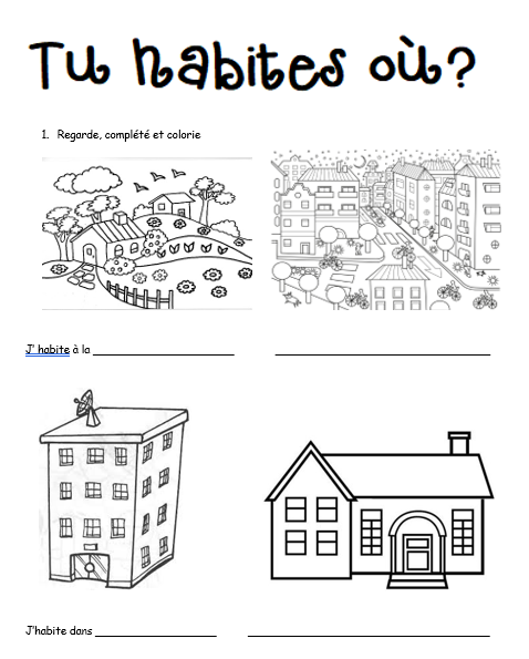 tu habites où guia | Genially