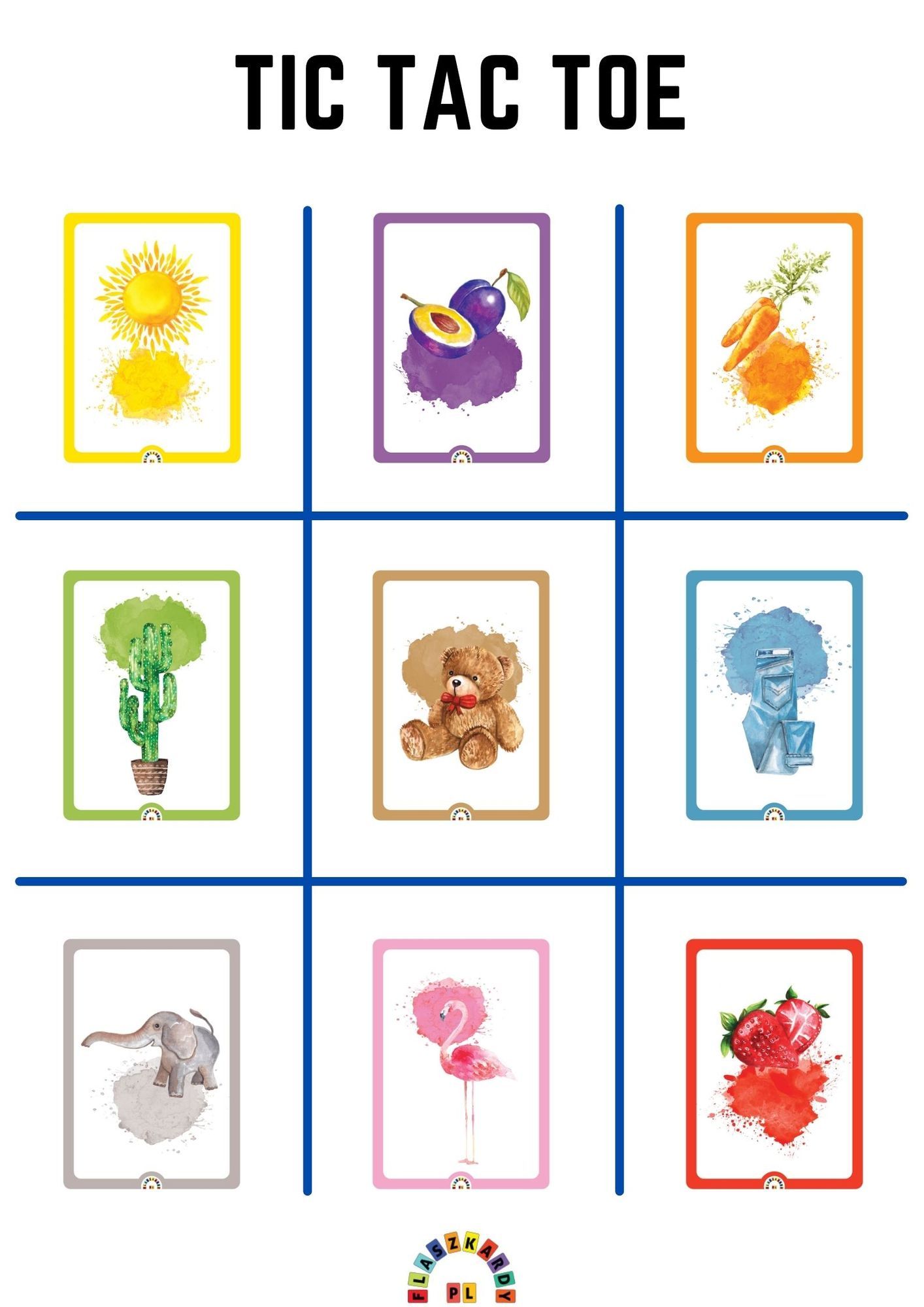 Colours Tic Tac Toe | Genially