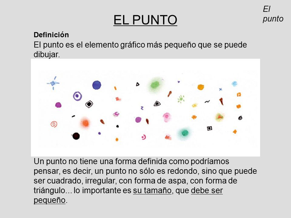 Los elementos básicos del lenguaje plástico