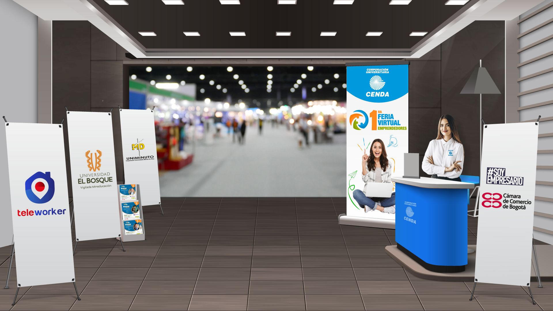 Pabellón Stands y Vitrinas 1 Feria Virtual de Emprendedores- CENDA | Genially
