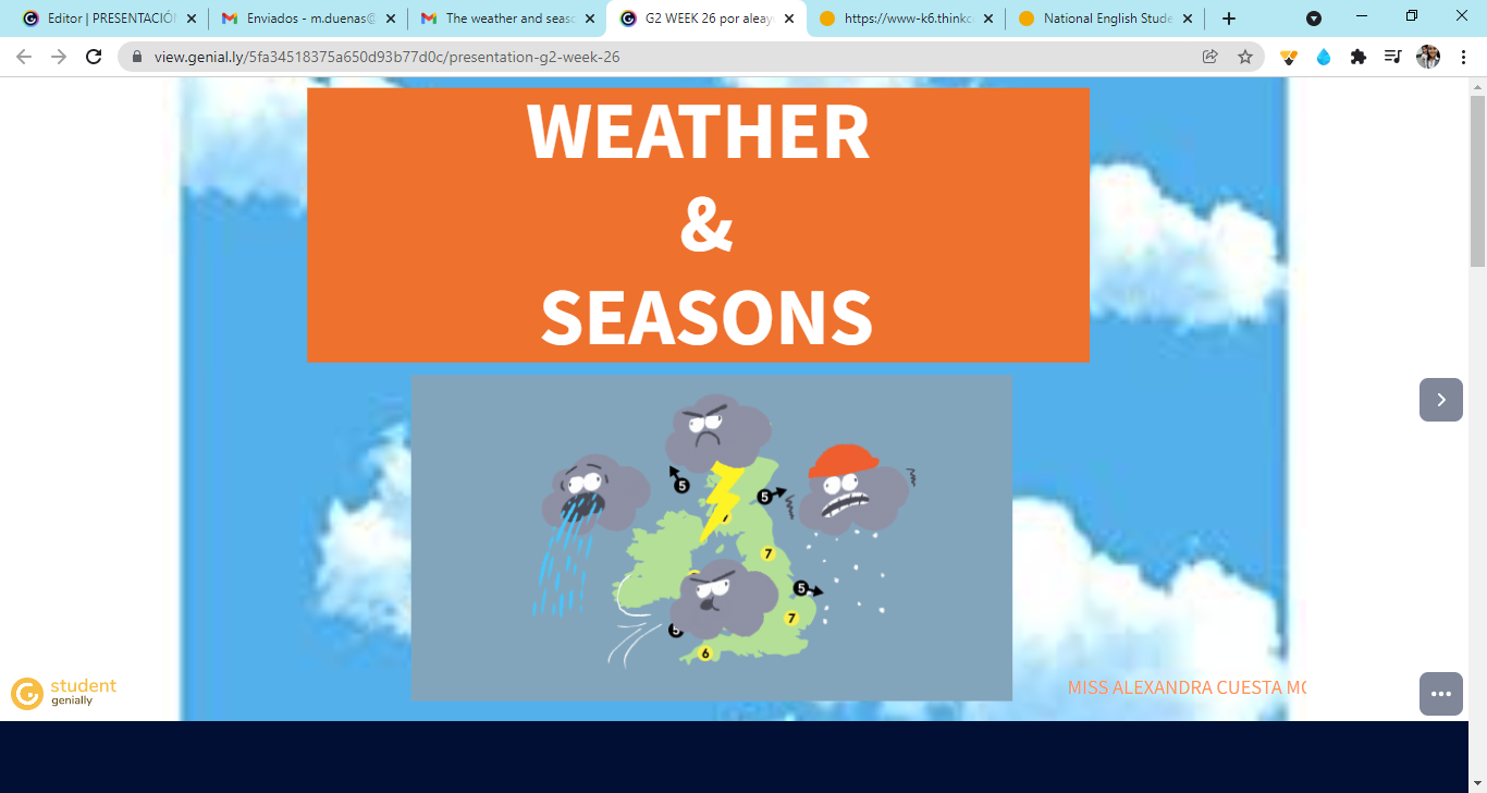 Day 6 Science - Seasons week 15 | Genially