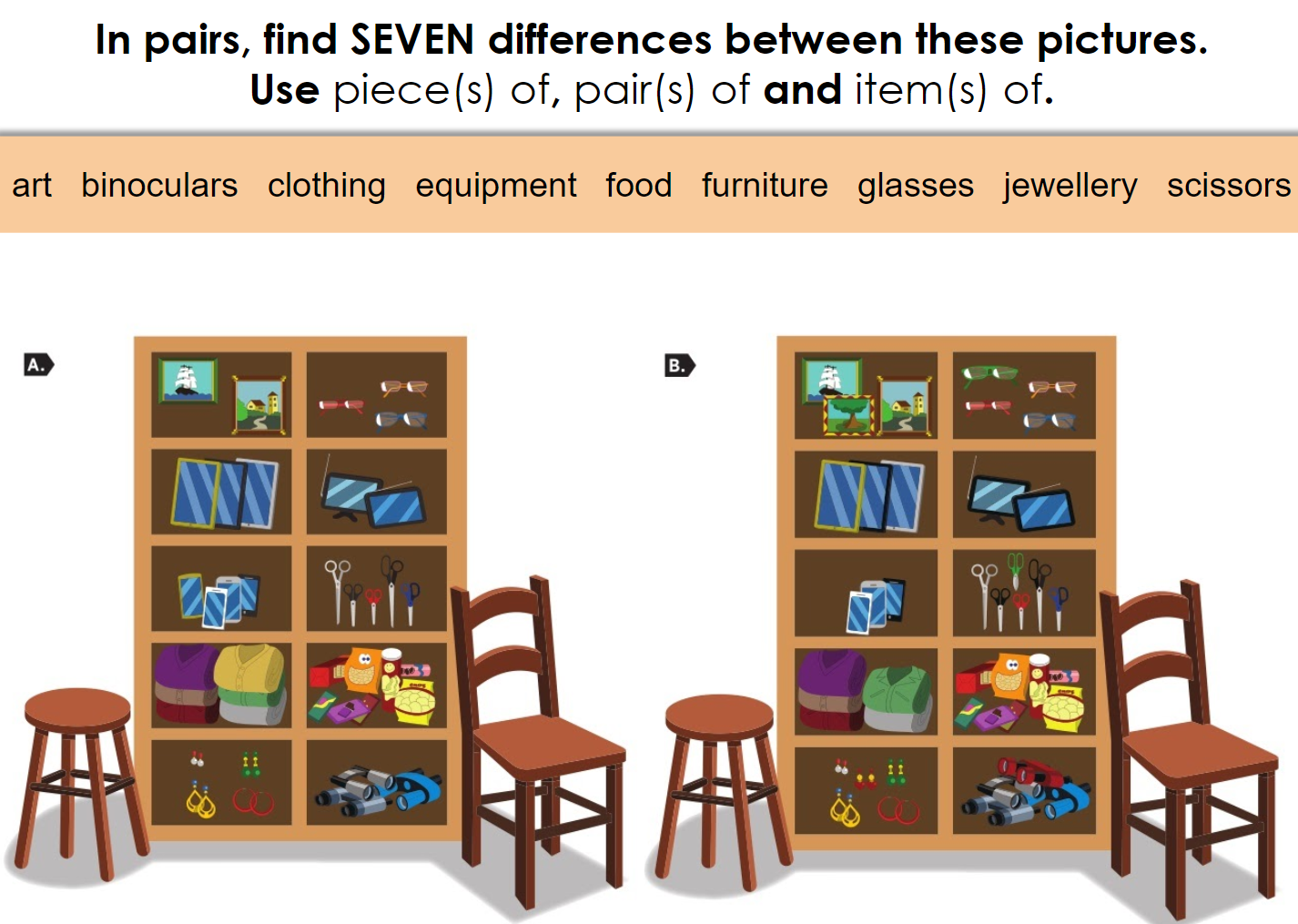 Starter 5 - speaking 2B part 2 | Genially