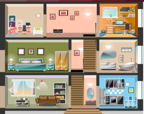 ROOMS AND FURNITU | Genially