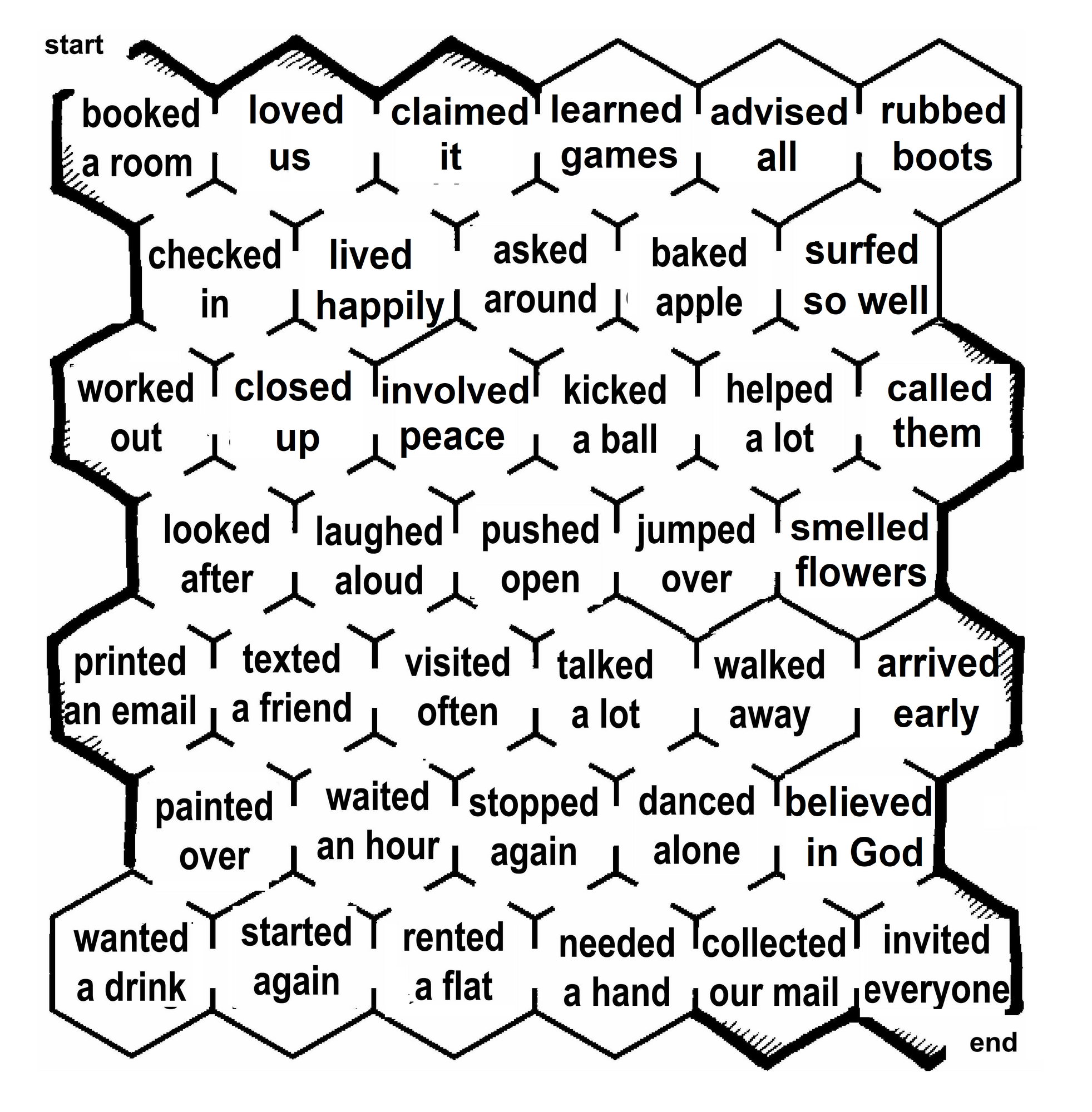 Regular verbs pronunciation maze. | Genially