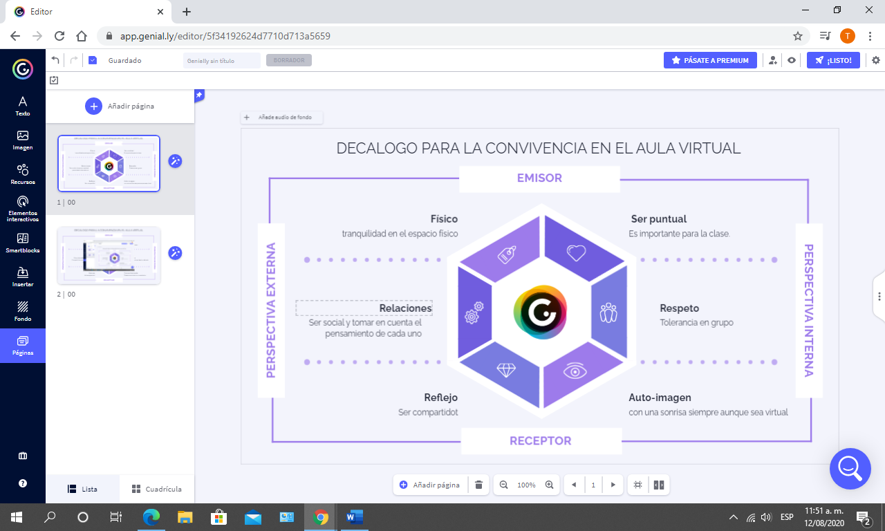 Decálogo para aula virtual | Genially