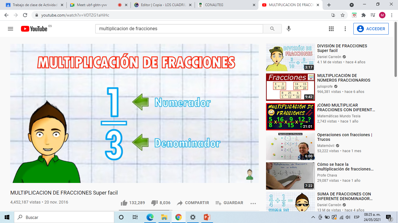 MULTIPLICACIÓN DE FRACCIONES