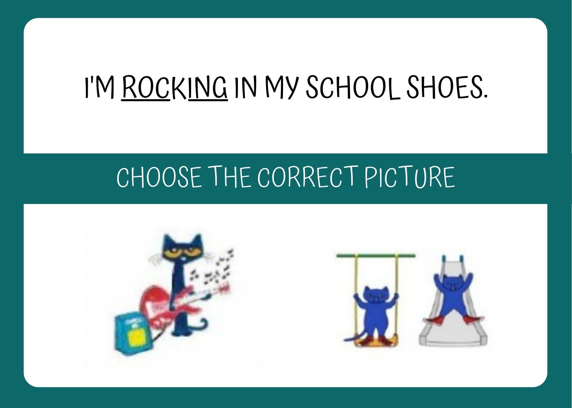 Pete the Cat Rocking in my school shoes!