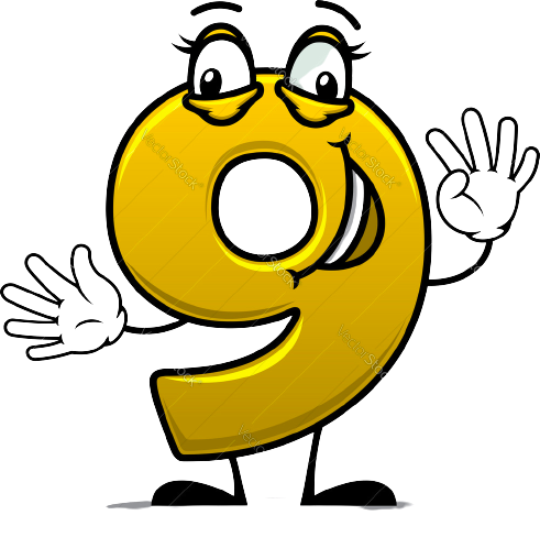 Multiplication table of 9