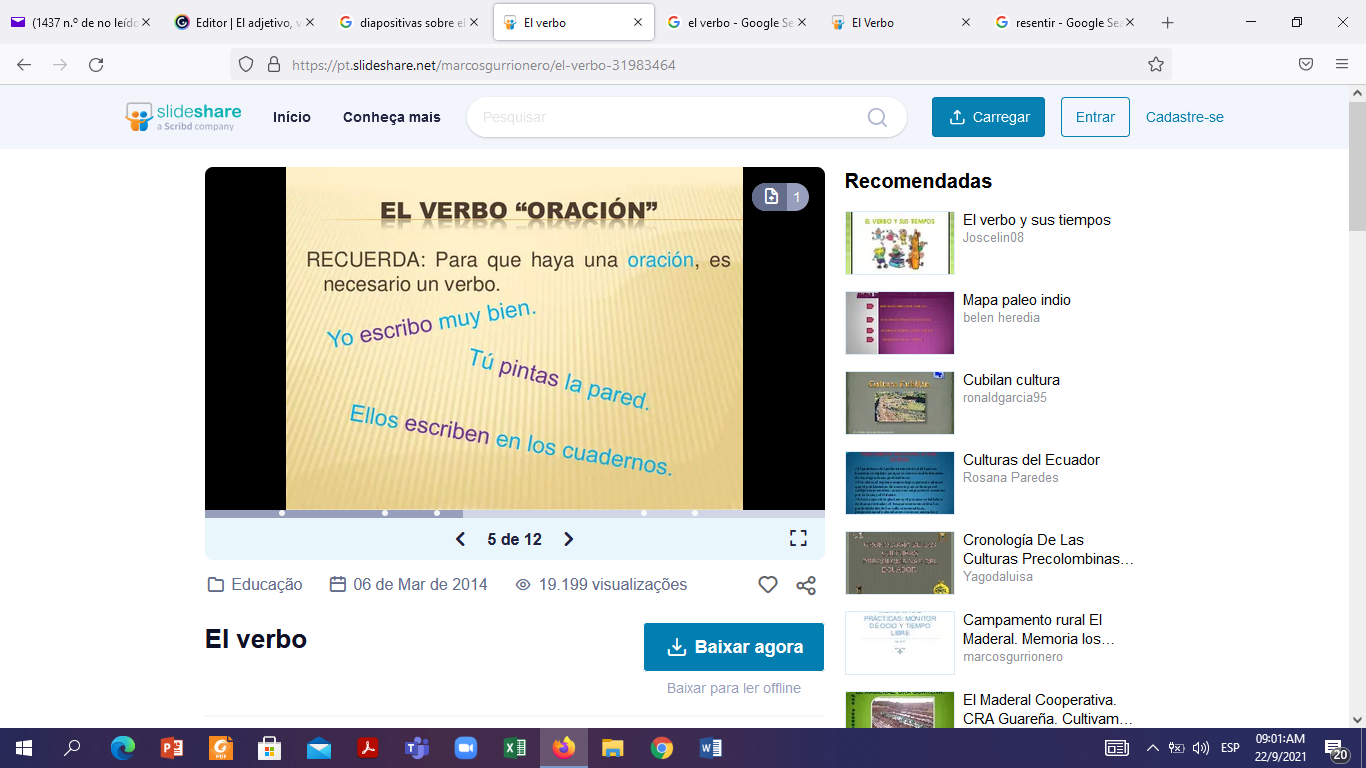 El adjetivo, verbo y adverbio