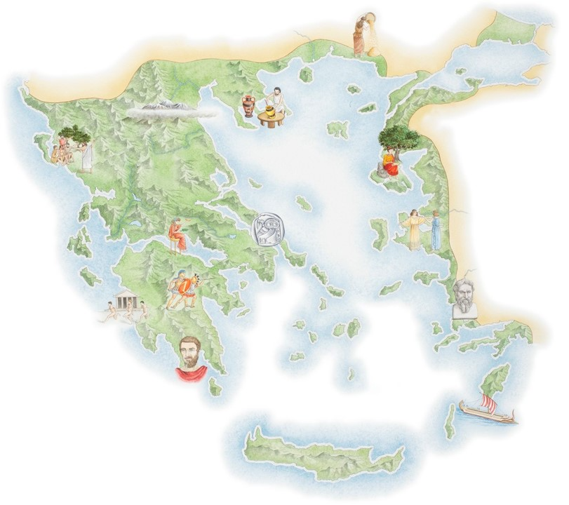 Ancient Greece Interactive Map | Genially