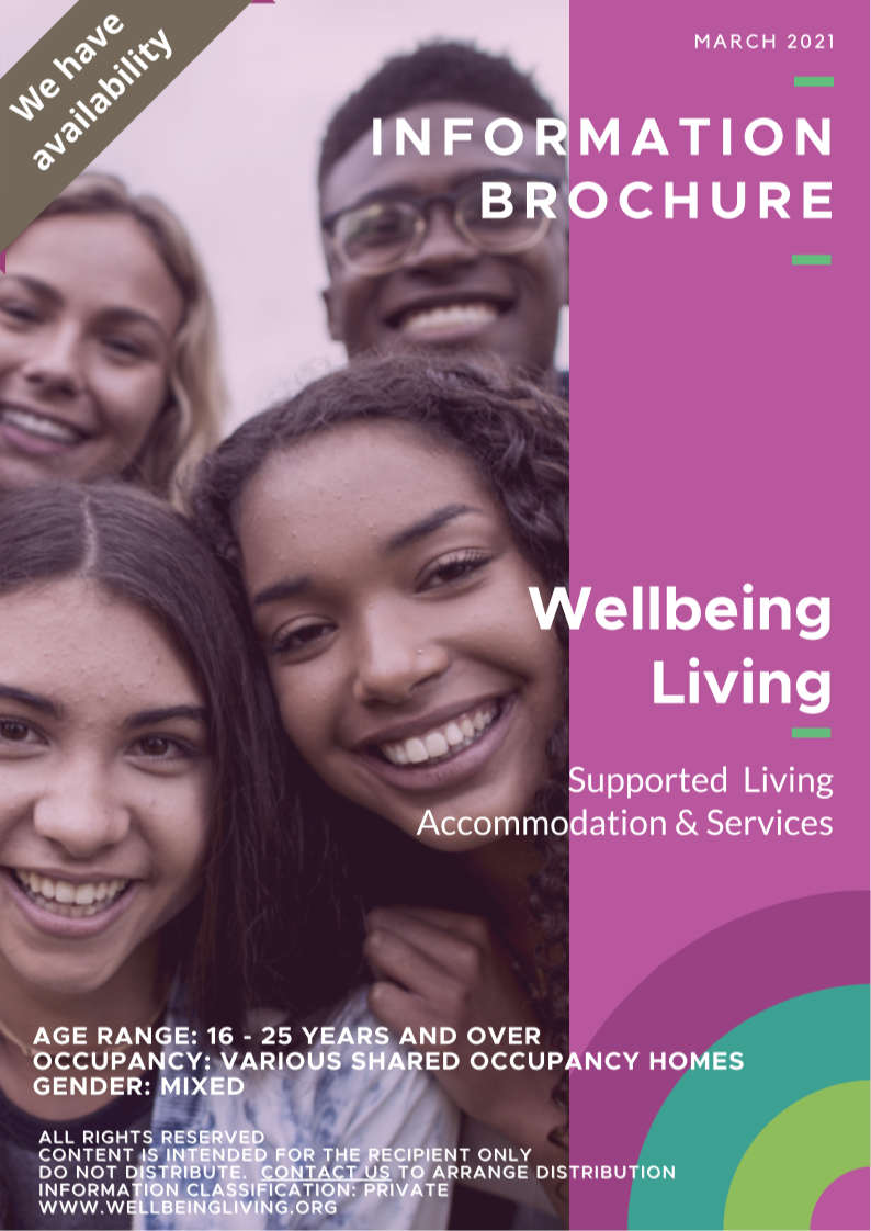 Wellbeing Living: Supported Living Brochure for Clients