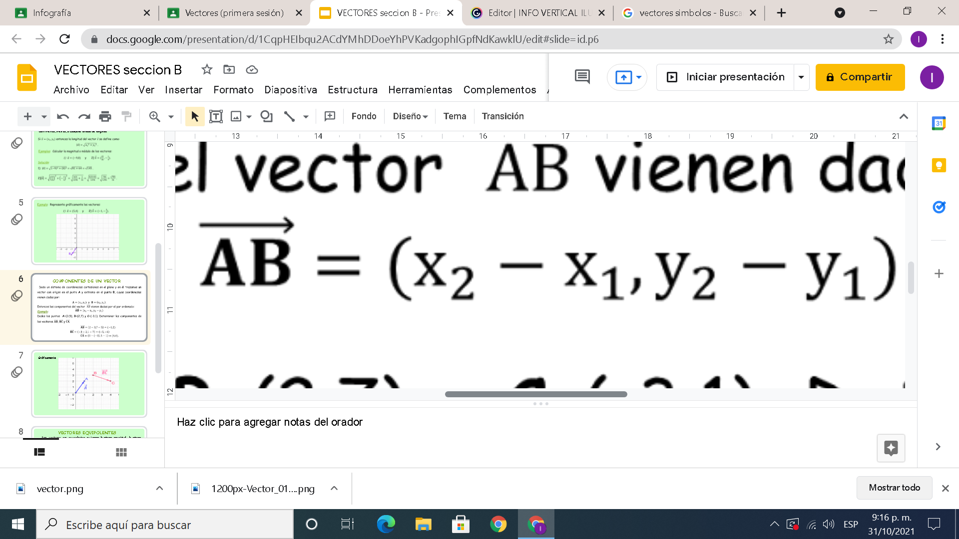 Infografía de Vectores | Genially