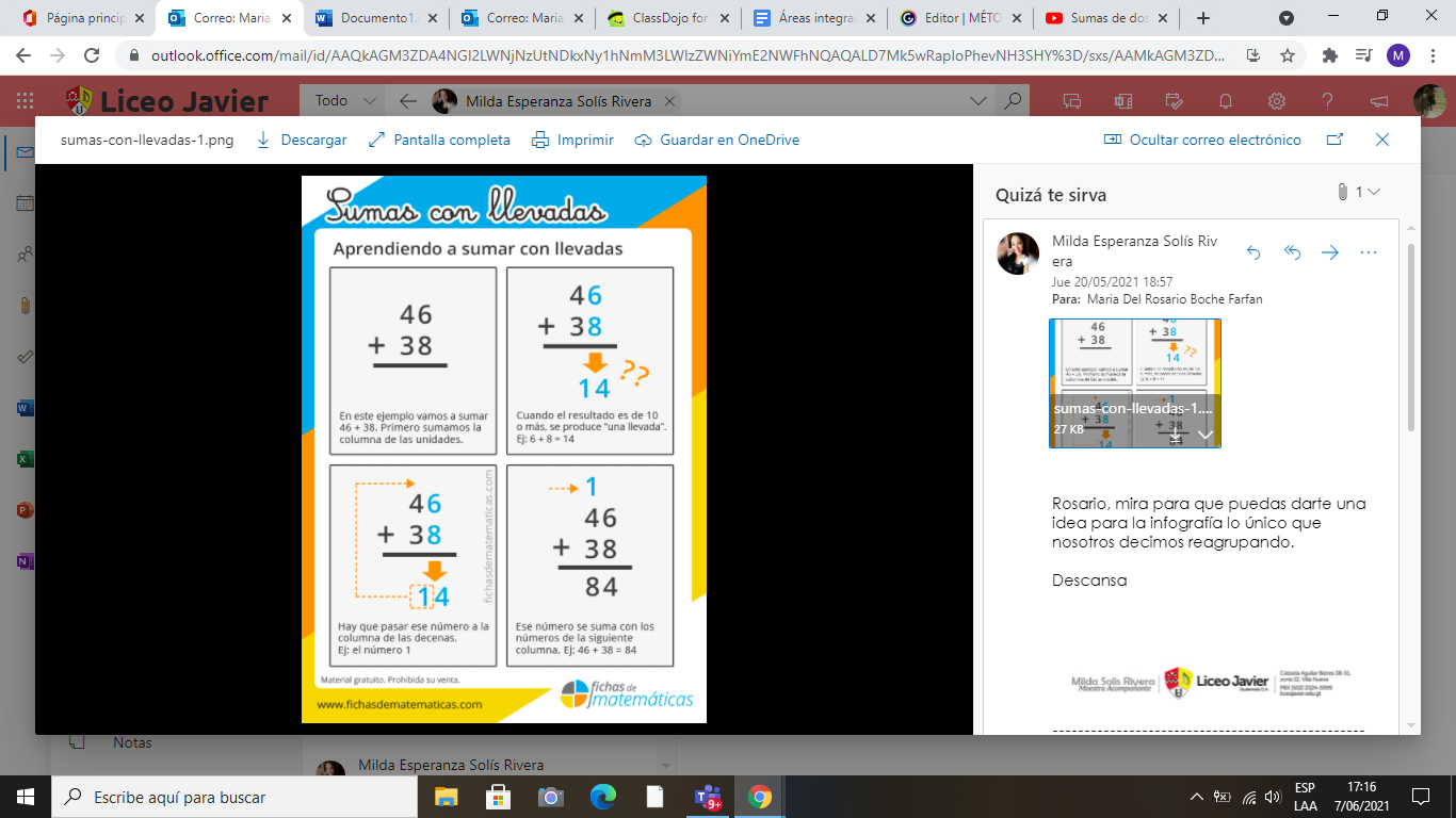 SUMAS REAGRUPANDO | Genially