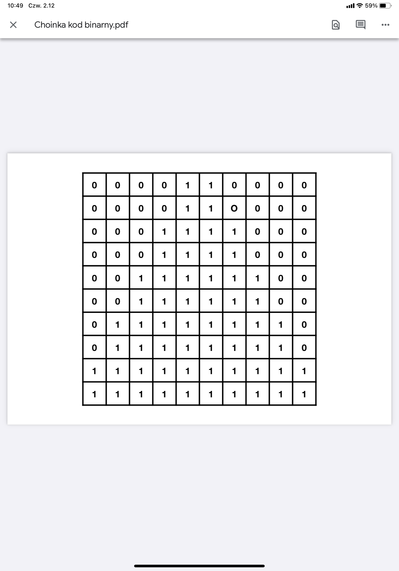 Choinka - kod binarny | Genially