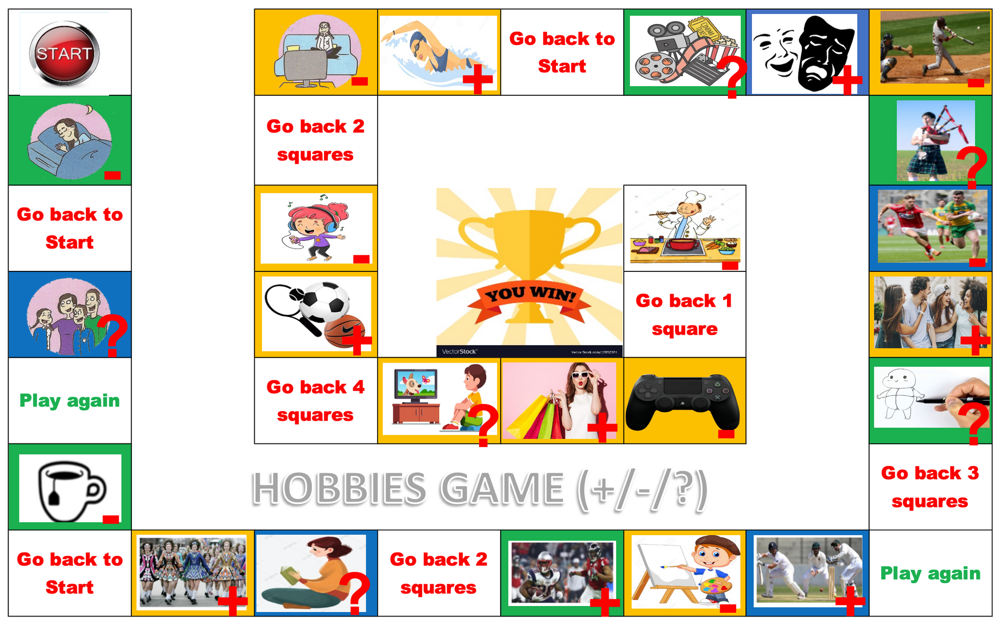 Daily routine and hobbies games | Genially