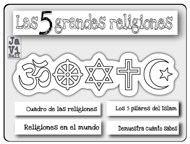 LAS 5 GRANDES RELIGIONES | Genially