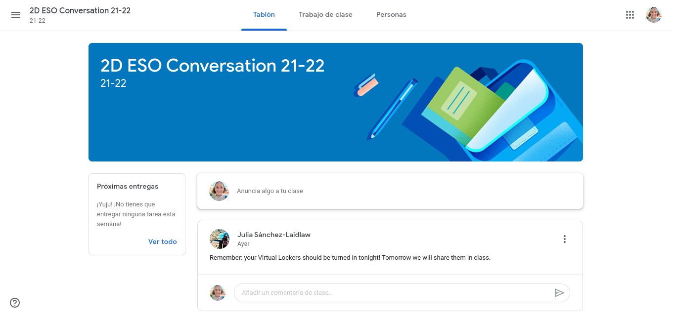 My Virtual Locker | Genially