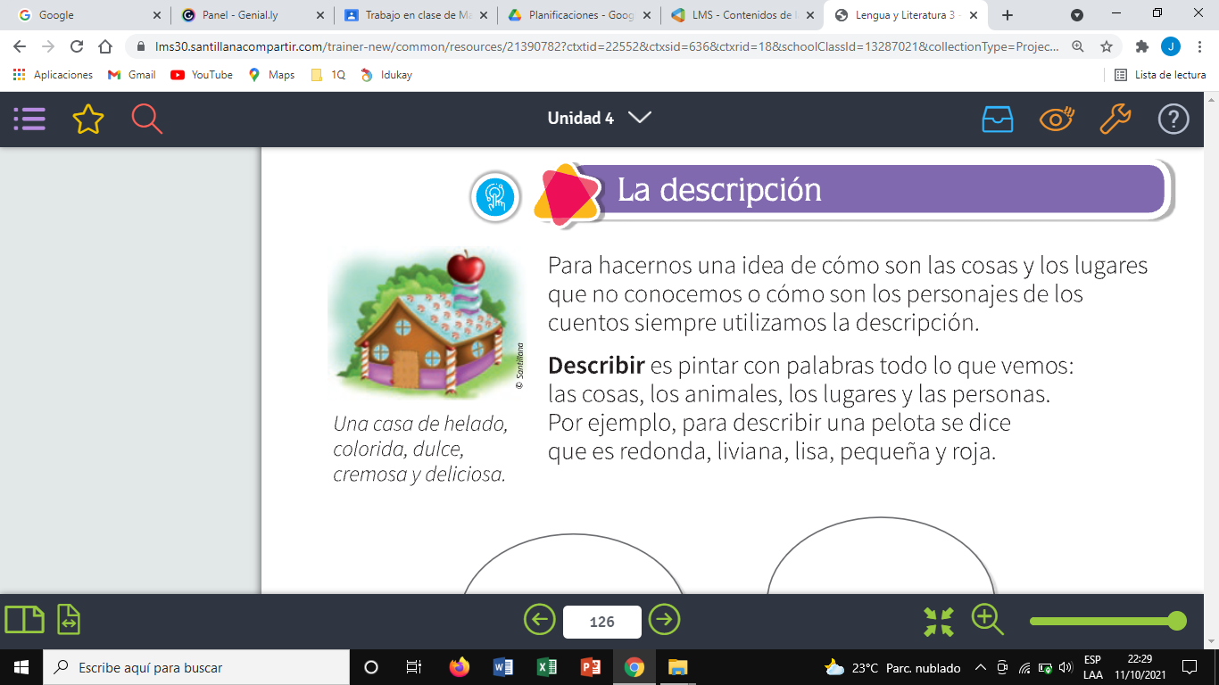 La descripción de objetos. | Genially