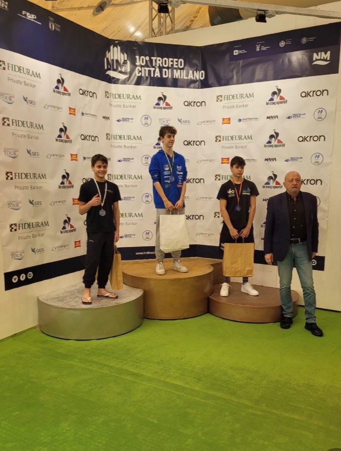Swimming podium.