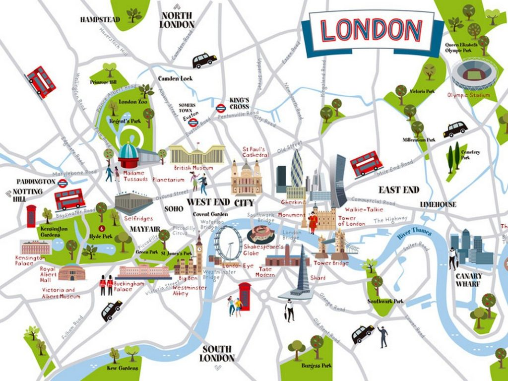 Interactive London sights worksheet | Genially