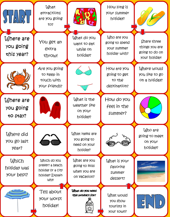 Summer board game | Genially