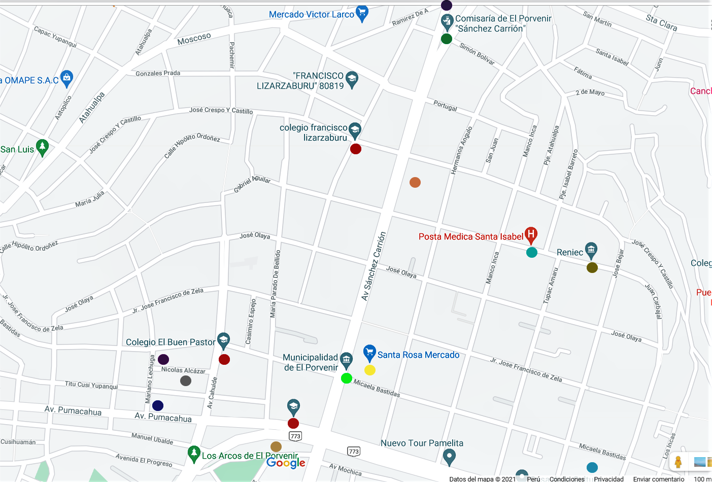 MAPEO DISTRITO DE EL PORVENIR | Genially