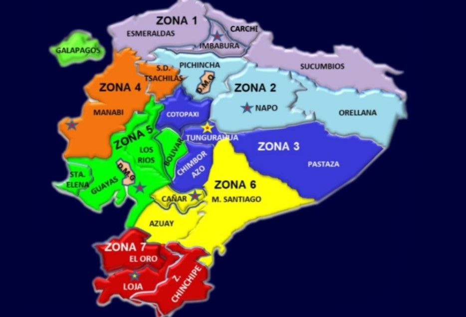 MAPA DE LAS ZONAS TURÍSTICAS DEL ECUADOR. | Genially