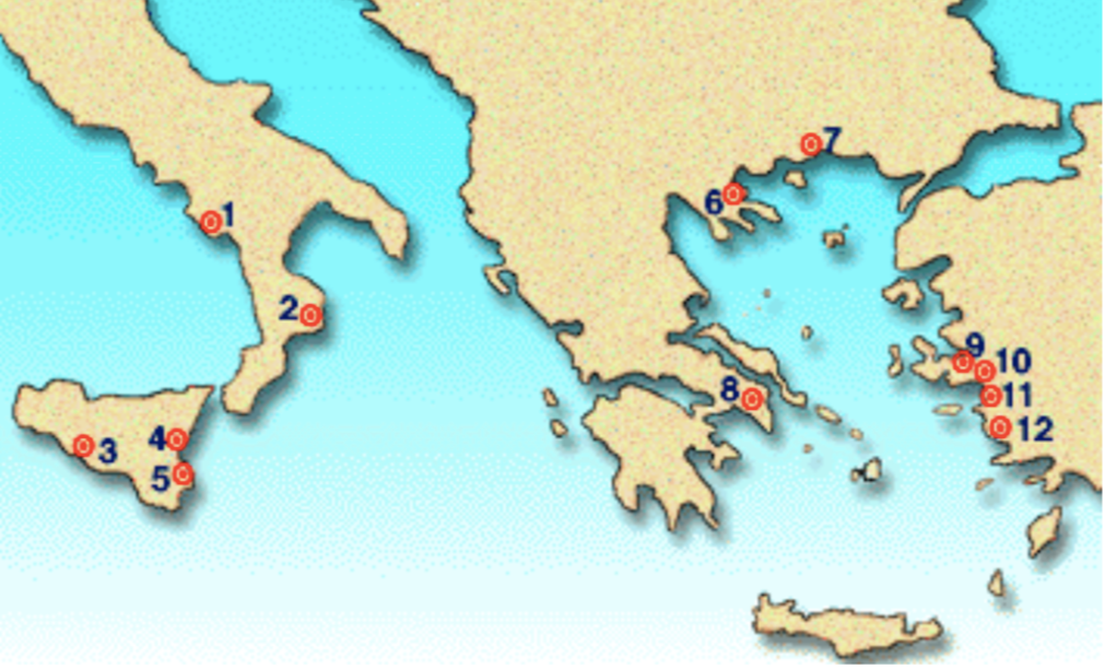 Mapa de La Magna Grecia - Naiara V | Genially