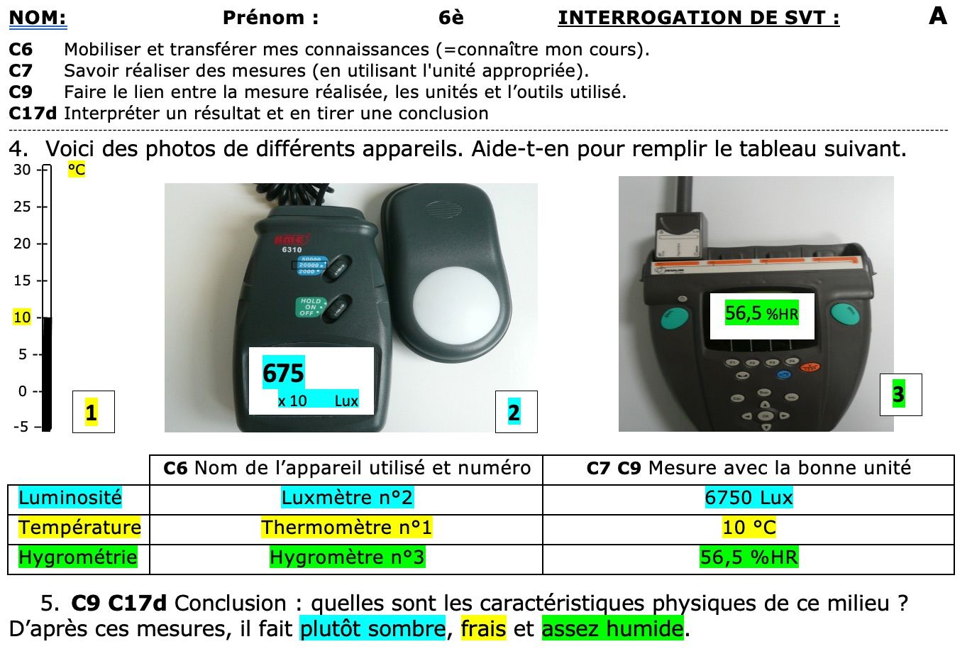 6è_PICh1_Correction_interro1_instrum_mesures | Genially