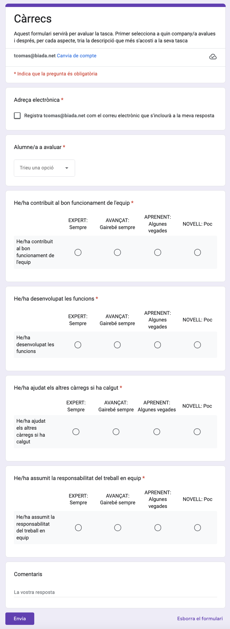 Diaris de sessions | Genially