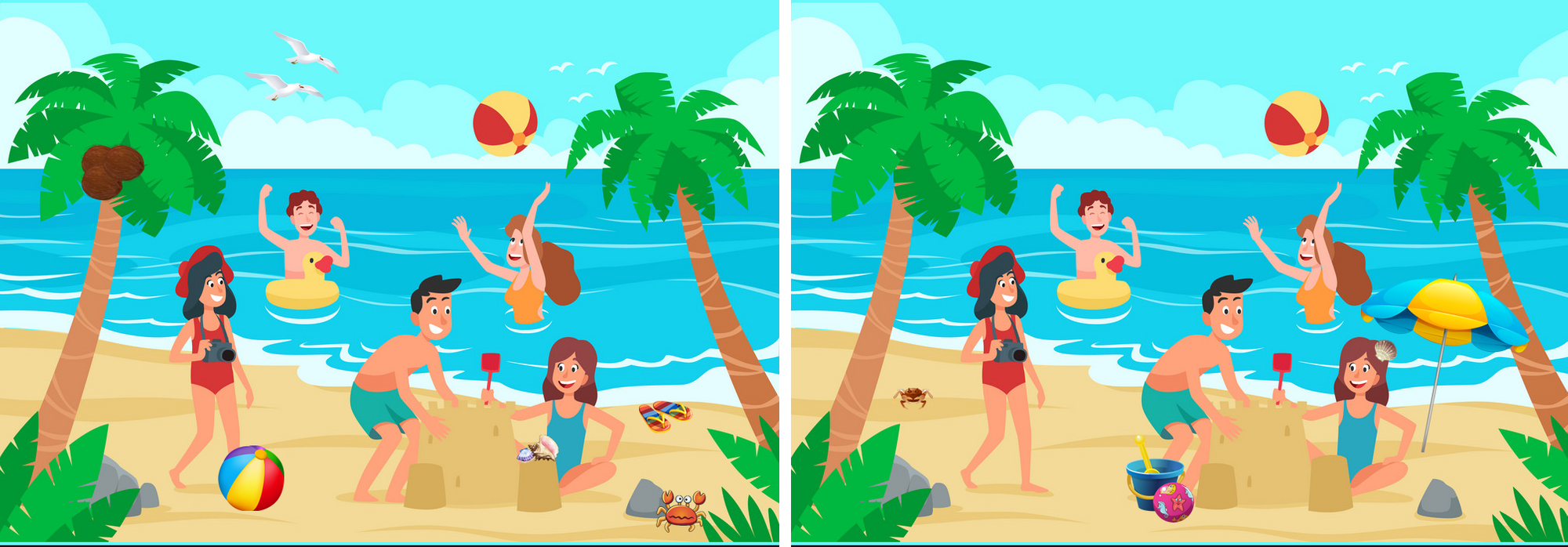 "On the beach" | Genially