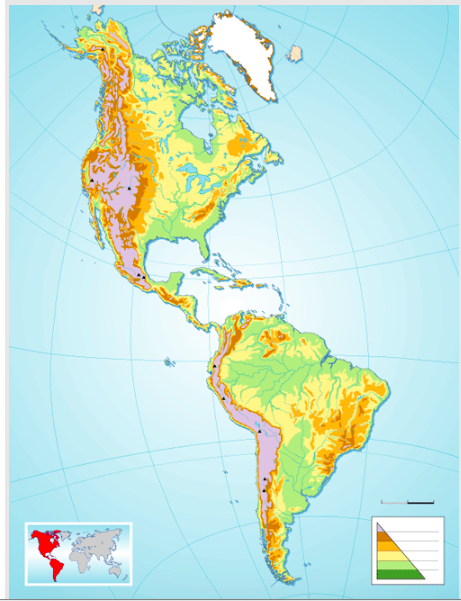 Mapa Orográfico de América | Genially