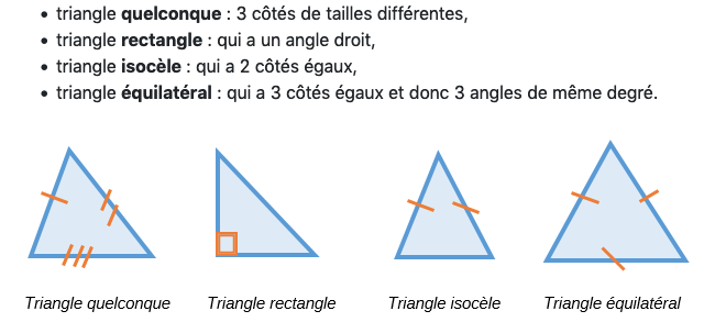 Les triangles particuliers | Genially