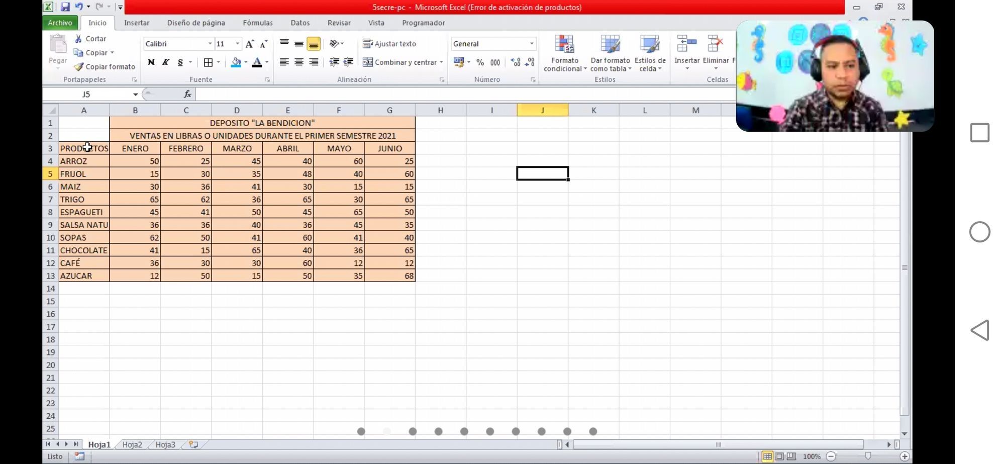 FORMULAS DE EXCEL