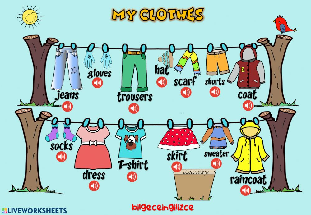 Clothes, class 3 | Genially