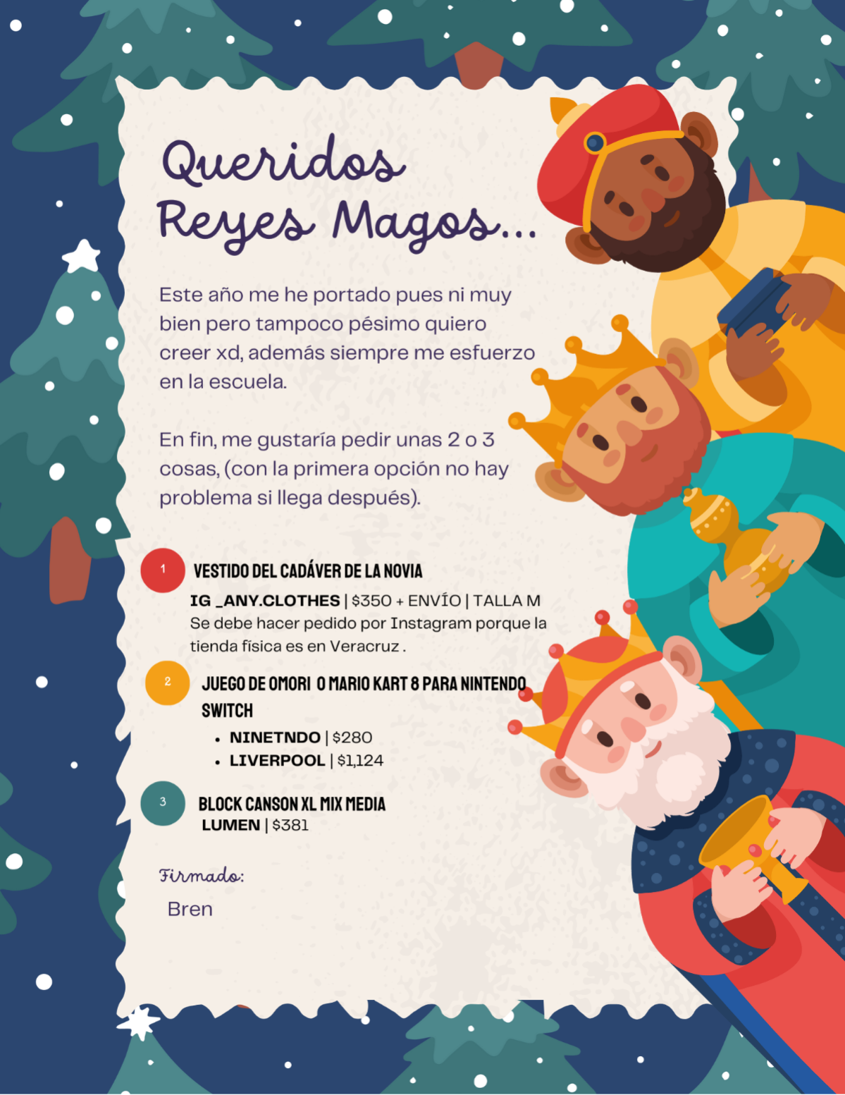 Carta a los reyes | Genially