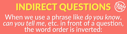 Indirect Question Activity | Genially