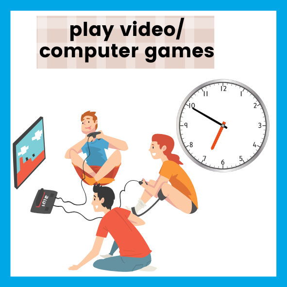 Daily Routine + time | Genially